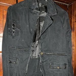 Aziz | Jackets & Coats | Stunning Rocker Style Black Jacket | Poshmark